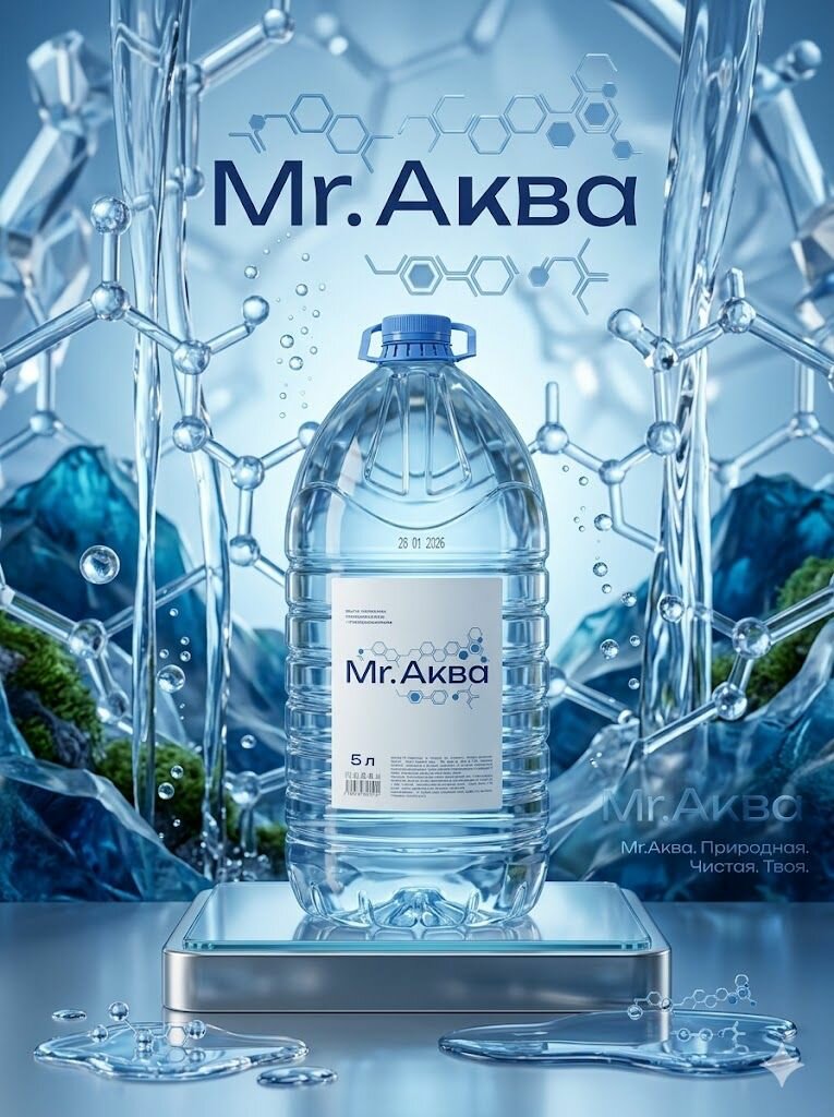 Вода питьевая Mr. Аква, негазированная 5 л x 2шт