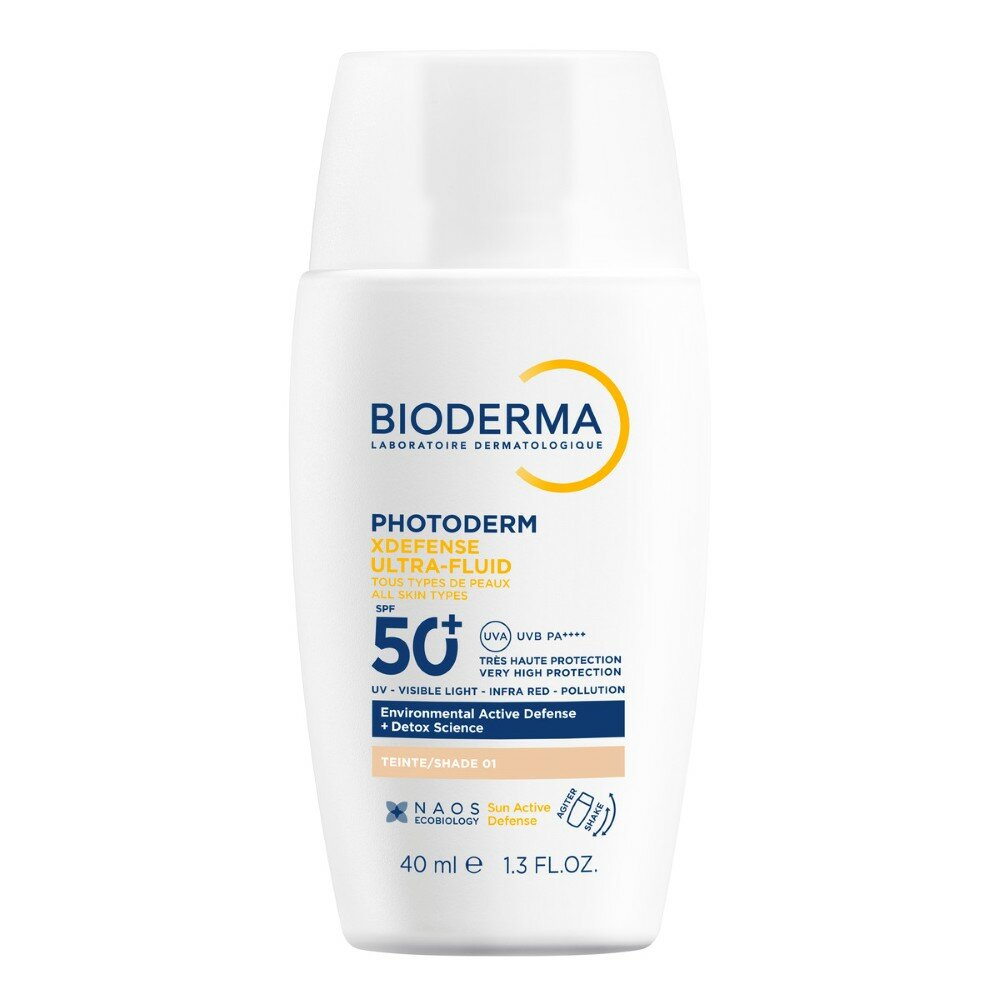 Bioderma photoderm xdefense флюид солнцезащитный для всех типов кожи очень светлый оттенок spf50+ 40 мл