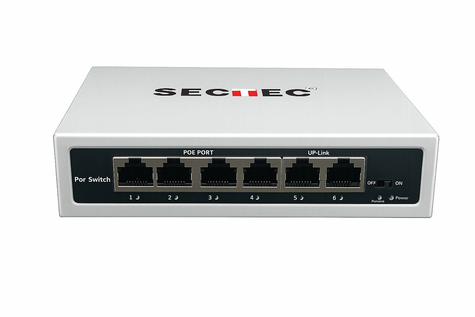 POE коммутатор 60W, 4+2 порта, IEEE 802.3af/at type A,10/100Mbps, SECTEC ST-SG42-POE