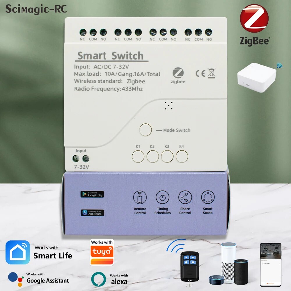 Умный реле Scimagic-RC Zigbee 7-32V