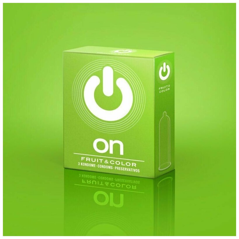 Цветные ароматизированные презервативы ON) Fruit & Color - 3 шт, ON, Германия