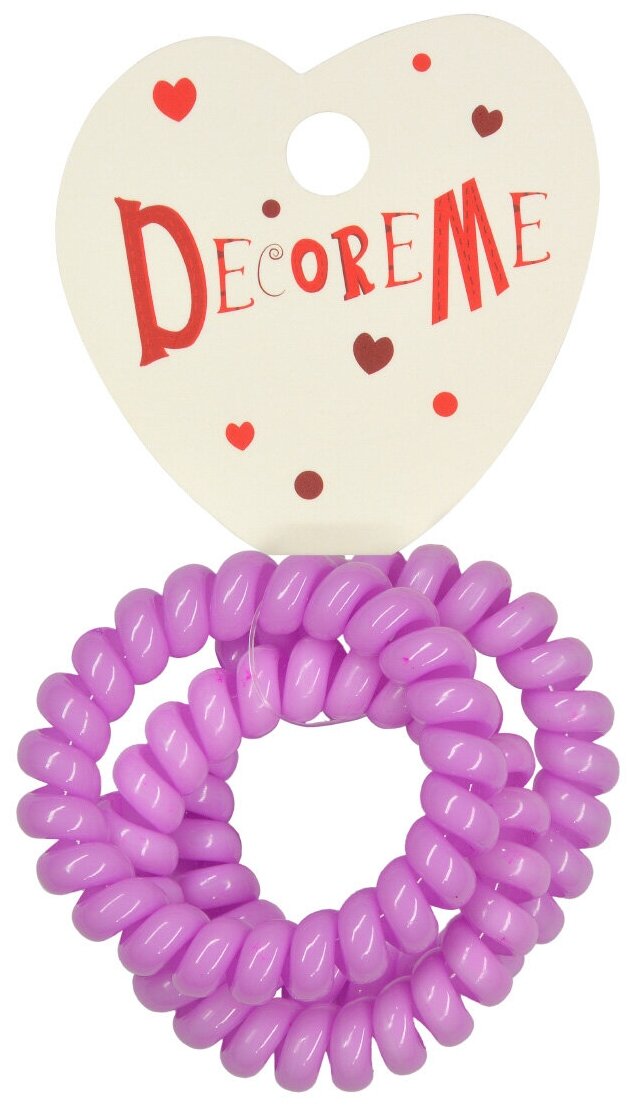 Резинка для волос спиральная цветная 3 ШТ , Арт. 2-712/239