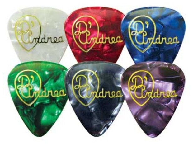 VD351 DESIGNER PEARLS Коробка медиаторов 432шт, 3 толщины, D'Andrea