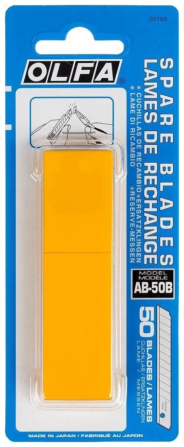 Лезвия OLFA сегментированные, 9х80х0,38мм, 13 сегментов, 50 шт