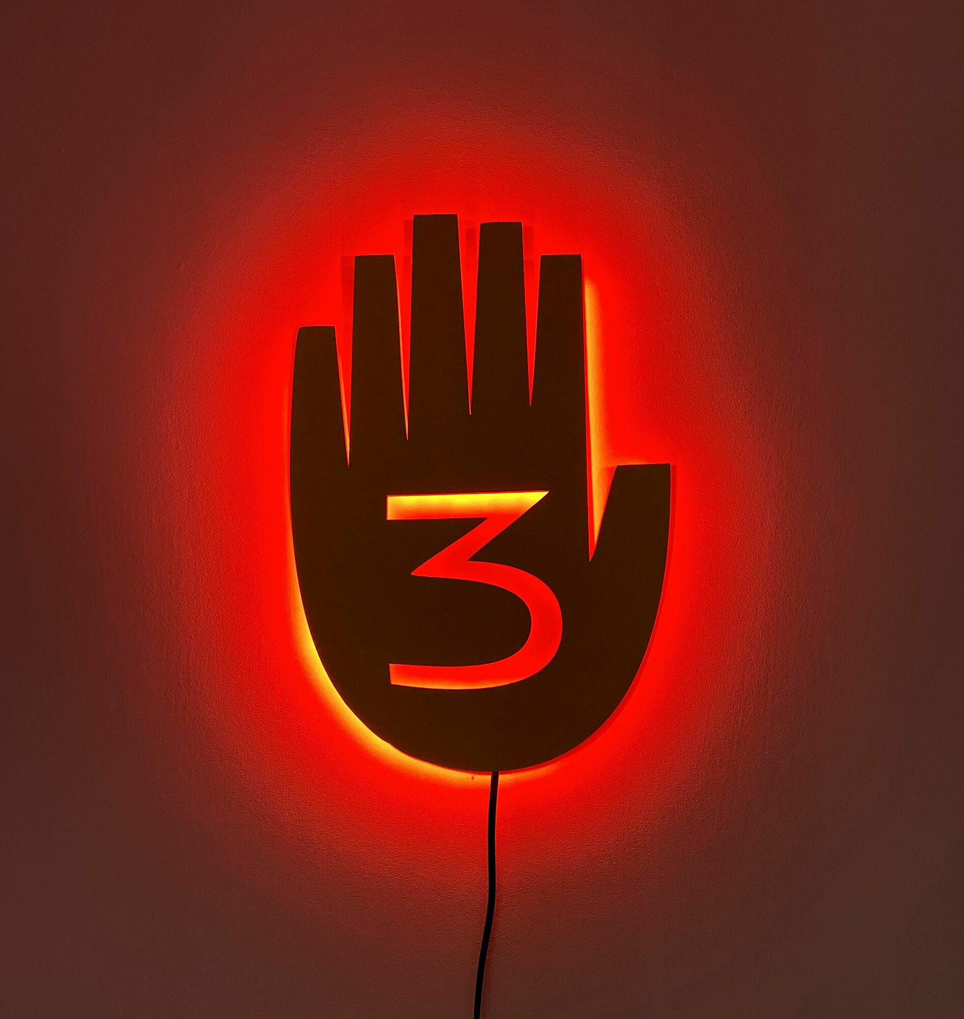 Светильник SolovevStore "Гравити Фолз", ночник, светодиодный, цвет свечения красный