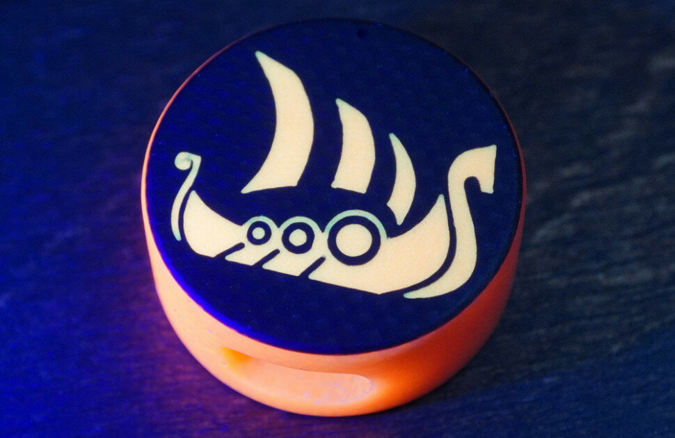Бусина Stabwoodstone Yggdrasil/Drakkar, G-10, люминофор