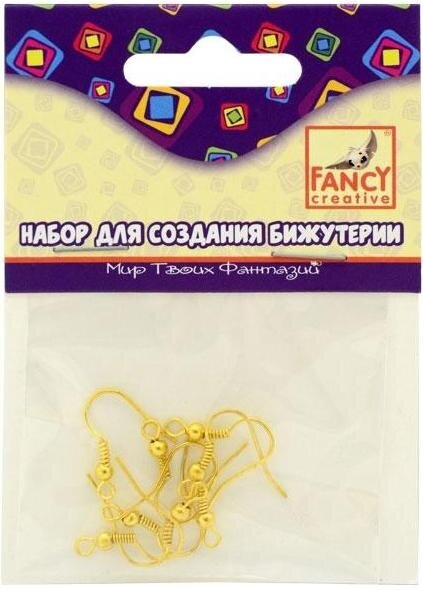 Fancy Creative FD030058 Фурнитура для серег швензы (дуги), металл, 4 пары, серебро, п/п с е/п fancy creative