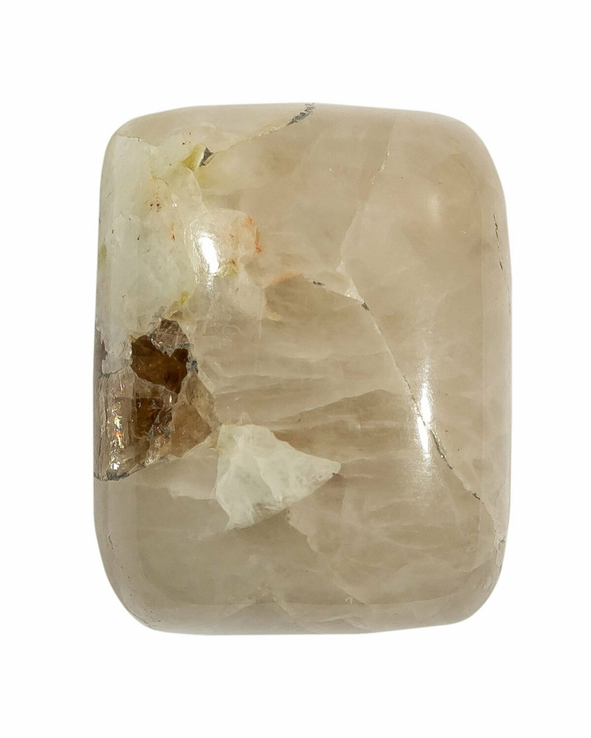 Кабошон из жильбертита, размер 17х14х7 мм, вес 3 грамма