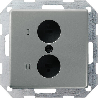 Gira E22 Сталь Аудиорозетка