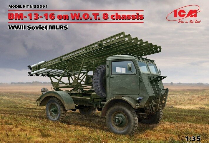 35591 ICM Система залпового огня БМ-13-16 на шасси W.O.T. 8 1/35