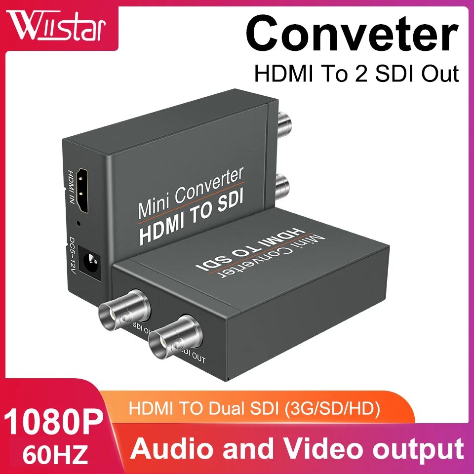 HDMI к 2CH SDI Конвертер 1080P