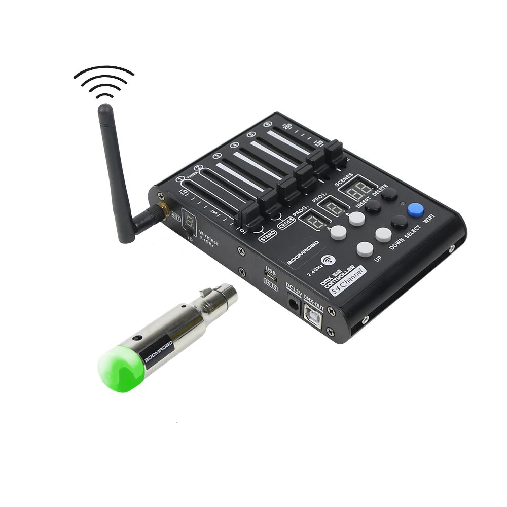 BOOMROAD DMX Контроллер освещения 54 канала Европейская вилка (EU Plug), 1 C 1R