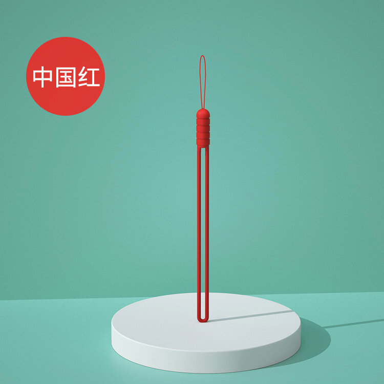 Ремешок для телефона, силиконовый, красный, 10 см