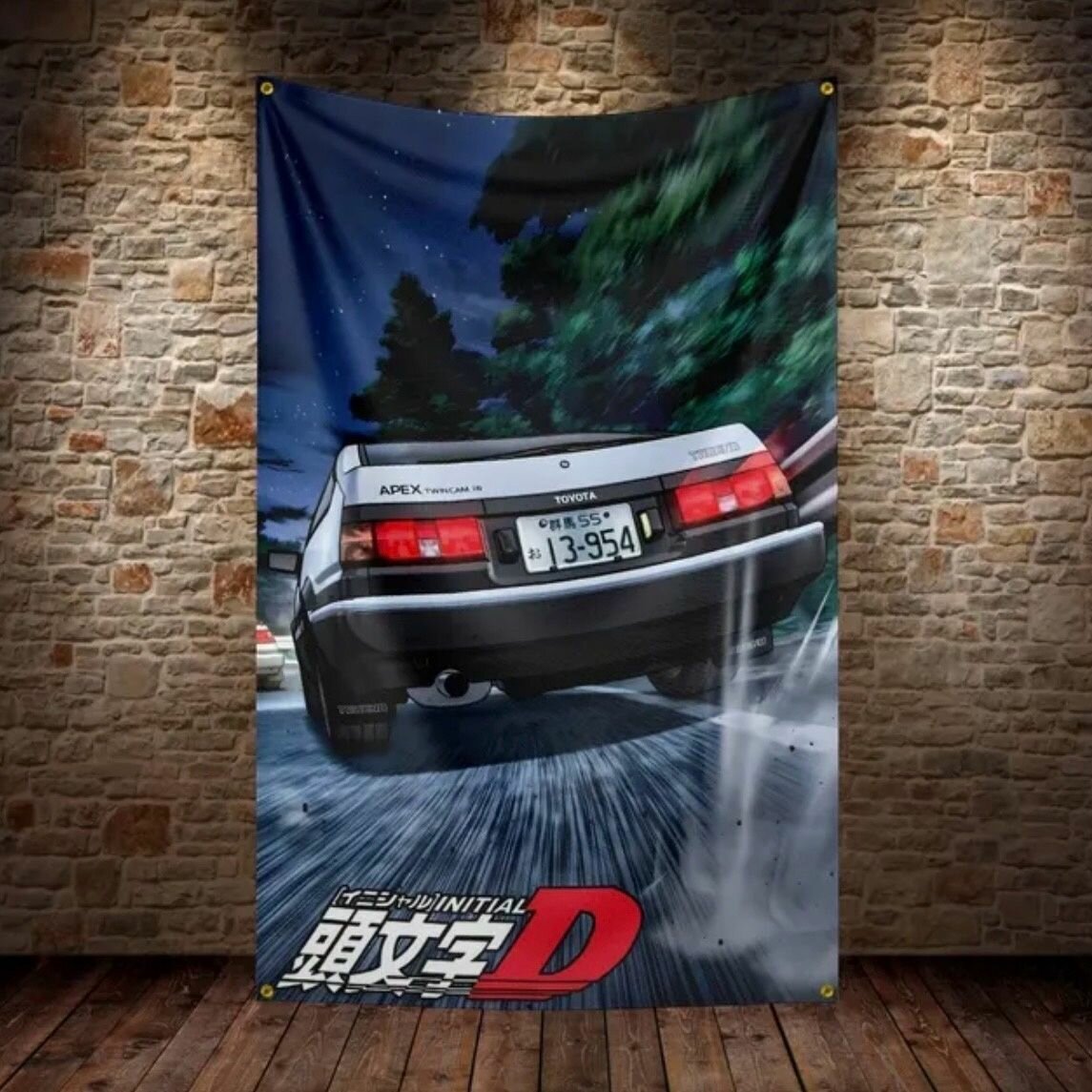 Флаг плакат баннер JDM InitialD Initial D AE86 — фото 1