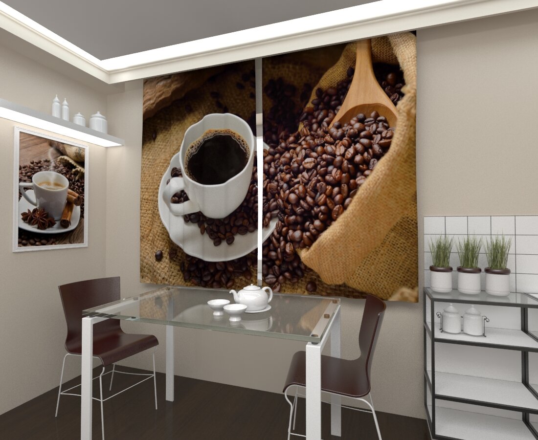 Портьеры Арт Паула Паула Бодрящий кофе 145 x 170 см