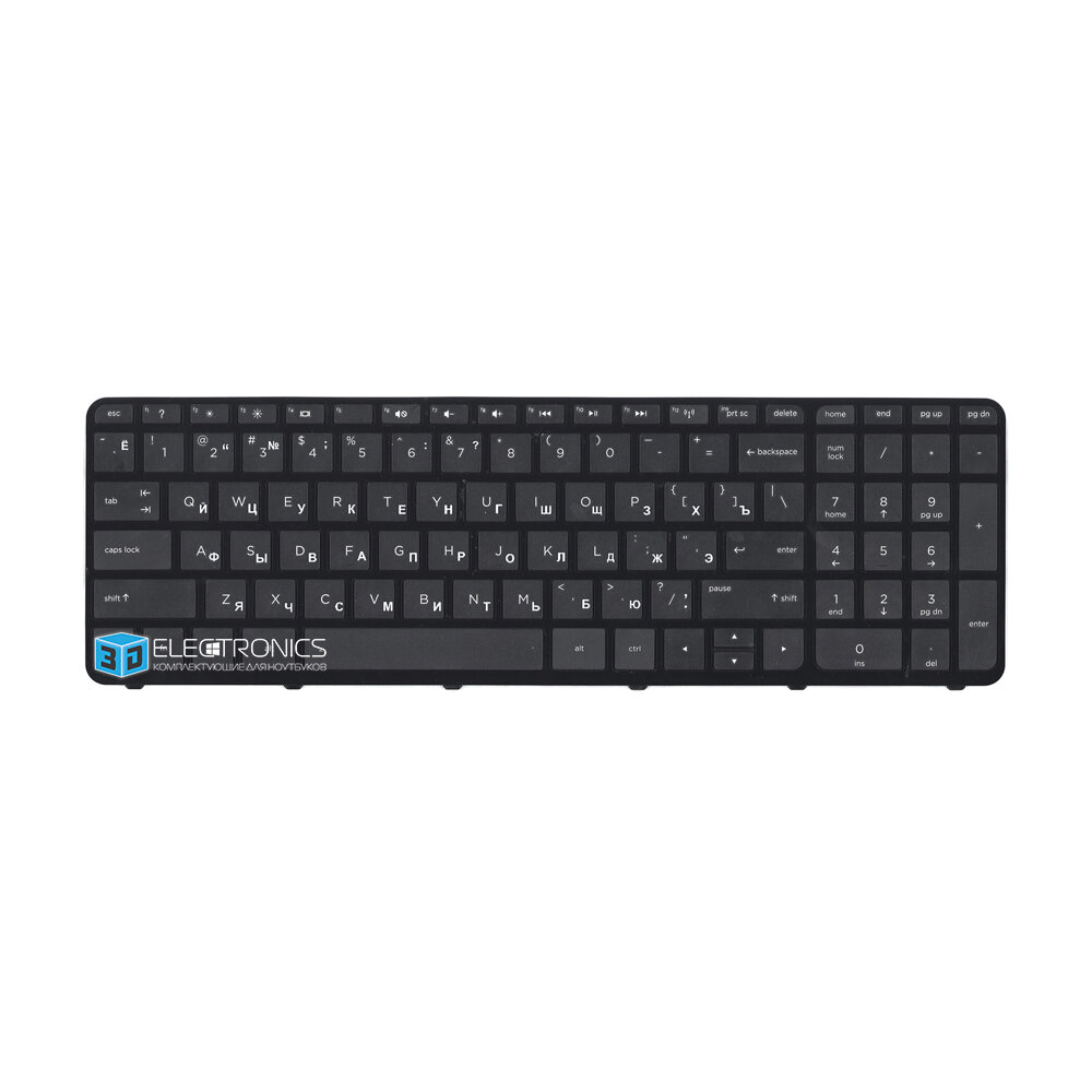 Клавиатура для HP Pavilion 17-e062sr / Pavilion 17-e014sr / Pavilion 17-e109sr / Pavilion 17-e061sr / Pavilion 17-e017sr / Pavilion 17-e060sr / Pavilion 17-e004er / Pavilion 17-e012sr / Pavilion 17-e011sr / Pavilion 17-e018sr / Pavilion 17-e156sr - черная