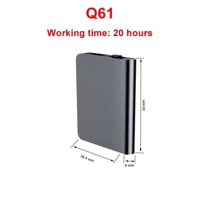 Цифровой диктофон Q61, 8 ГБ, черный