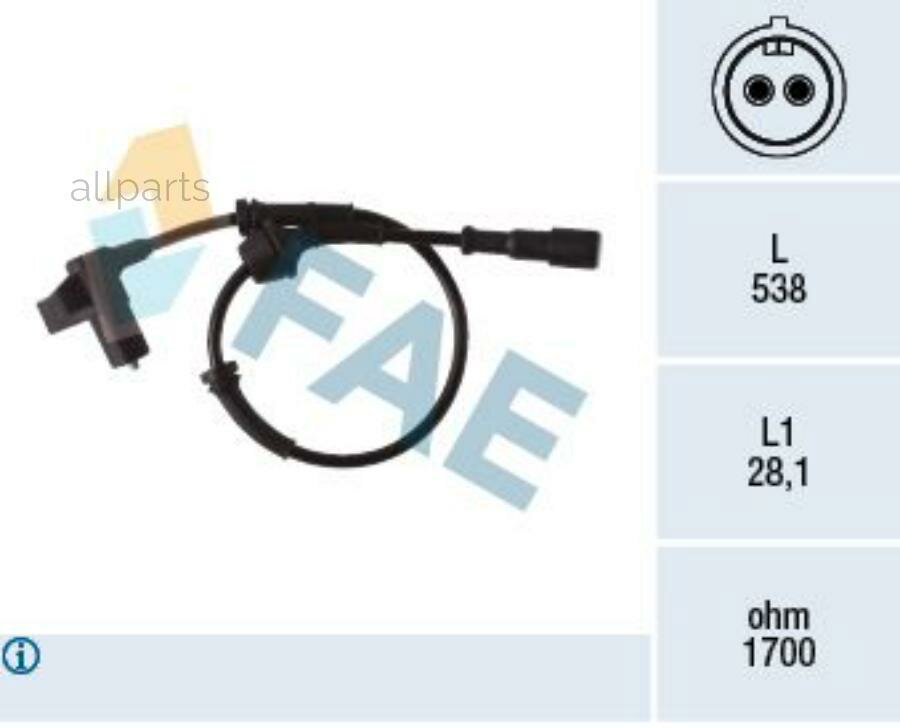 FAE 78376 Датчик ABS