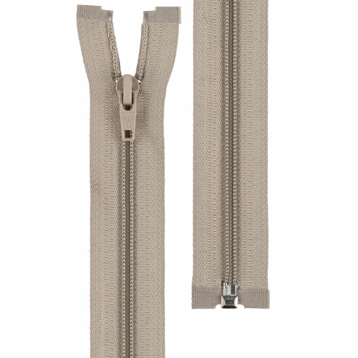 Молния 10 шт. спираль 70 см тип 5 разъёмная однозамковая №285 бежево-серый