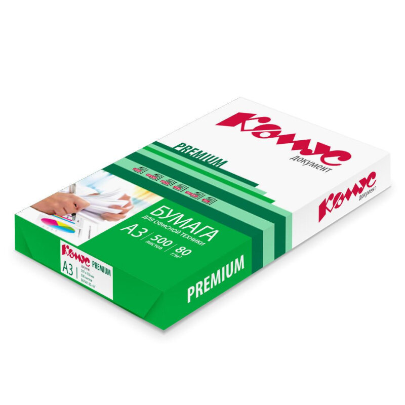 Бумага комус документ Premium (А3 марка А 80 г/кв. м 500 л) СПб 1 шт