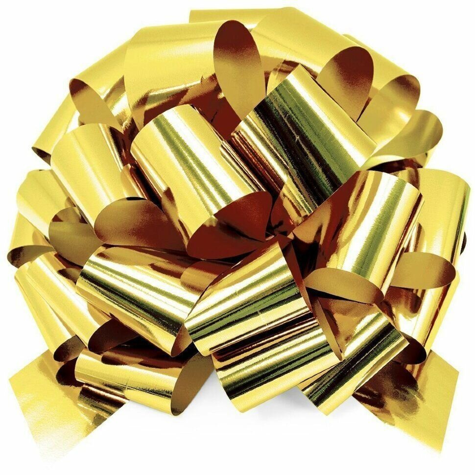 Бант Шар, Золото, Металлик, 36 см, 1 шт.