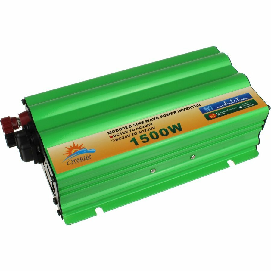 Автоинвертор Power Max 1500W (DC12-AC220V) (зеленый)