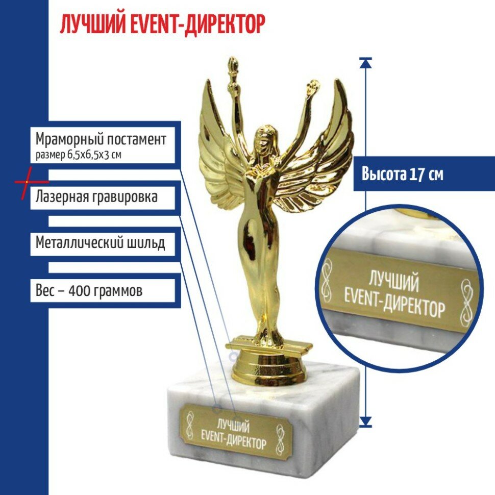 Статуэтка награда Жен. "Лучший event-директор" (17 см)