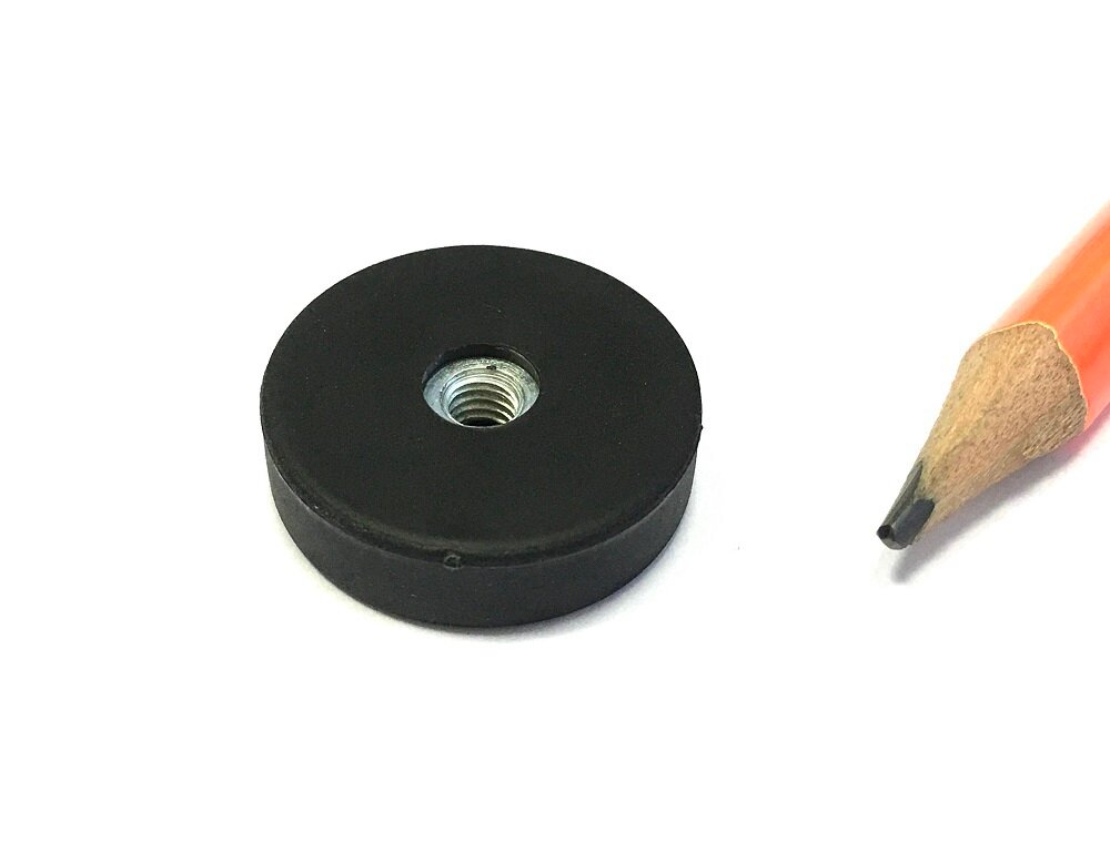 Магнитное крепление KP22 прорезиненное с внутренней резьбой - 5 штук