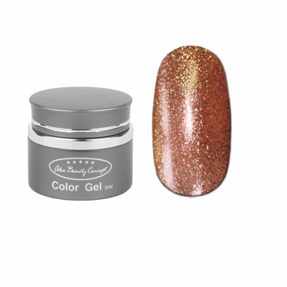 Alex Beauty Concept Цветной эластичный гель для ногтей Neo Teck Color Gel, цвет оранжевый 69724 5 мл