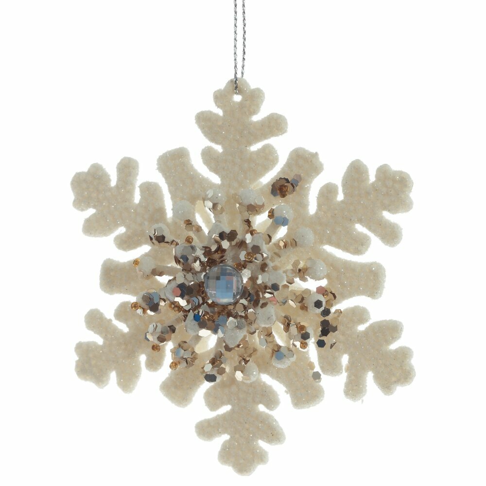 Елочная игрушка Снежинка, 10*3,5*10,5 см KSM-779700