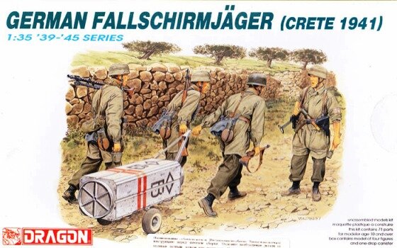 6070 Dragon Германские десантники (Крит, 1941 год, 4 фигуры) Масштаб 1/35