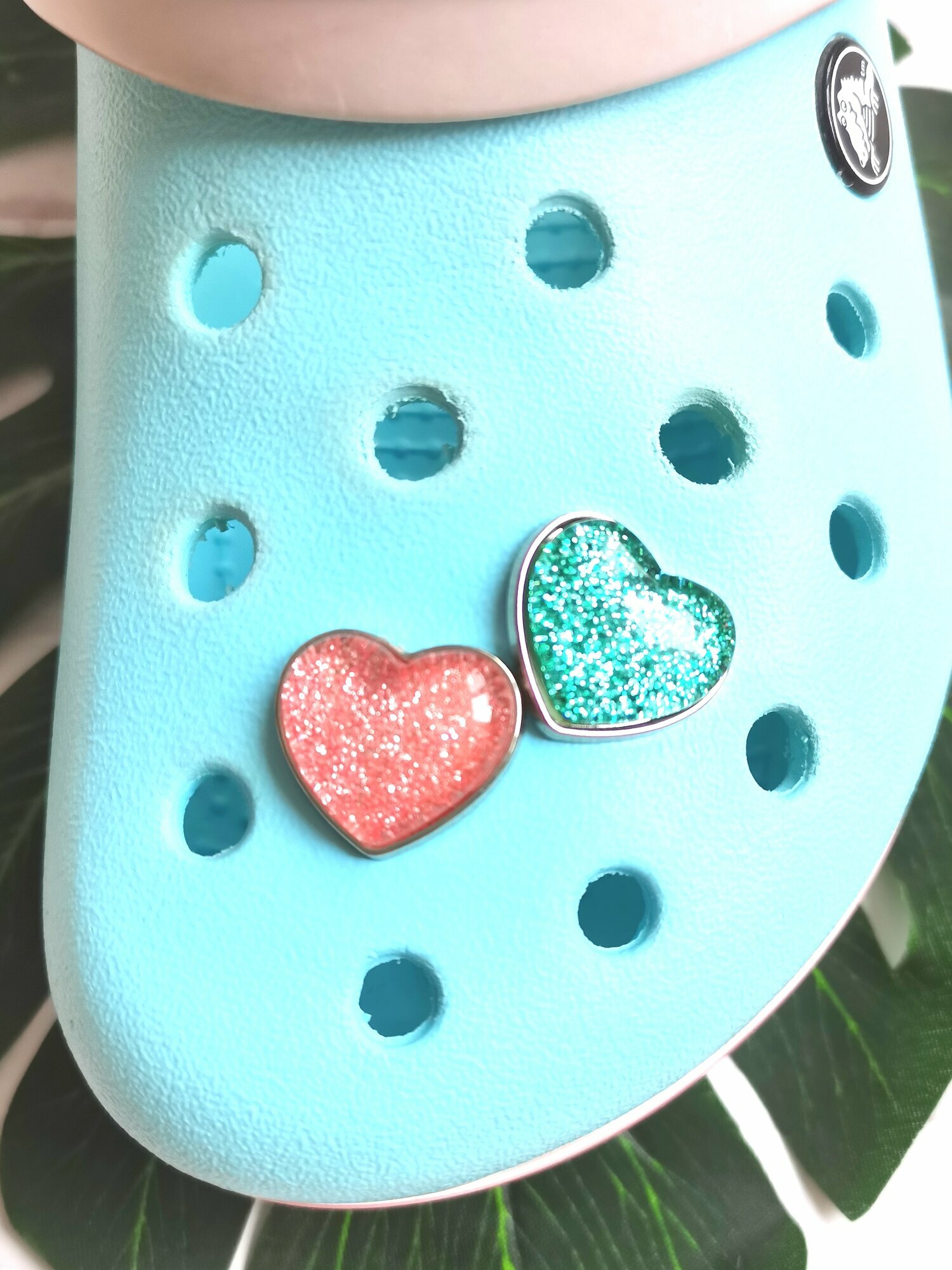 Джибитсы металлические для crocs блестящие для женщин