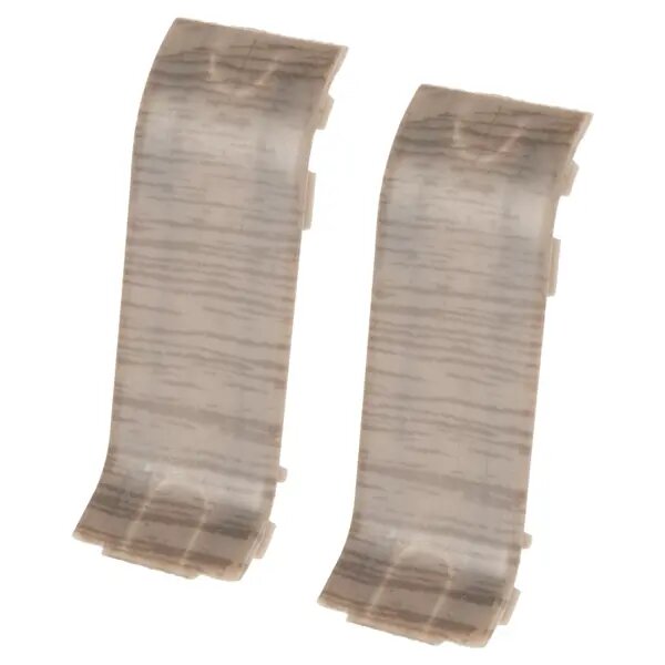 Соединитель для плинтуса «Дуб Ширин», высота 58 мм, 2 шт.