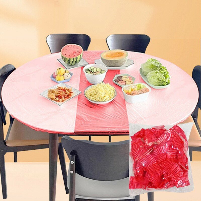 Скатерть Initial Library, одноразовая, красная, пластик, 80-180см