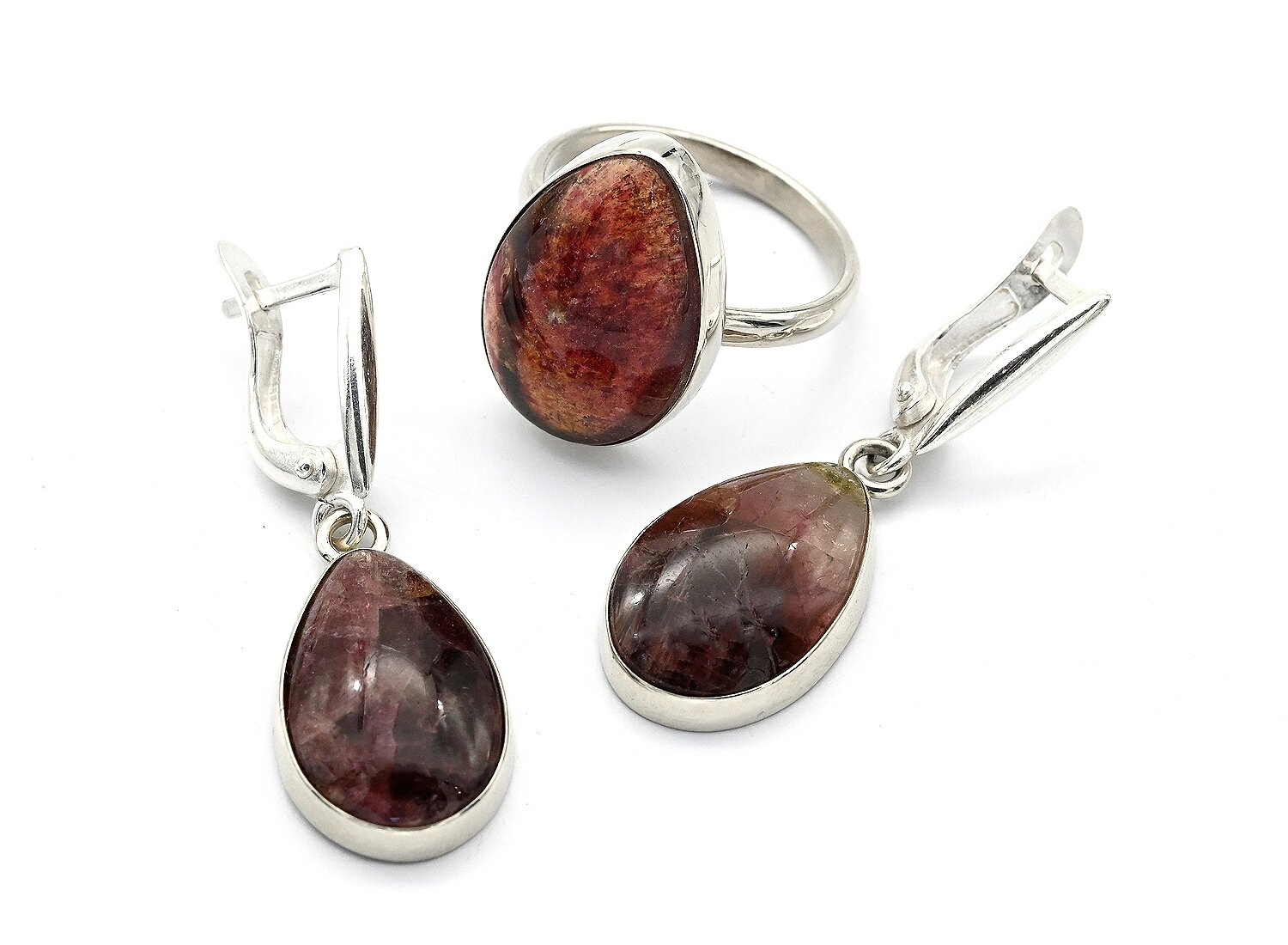 Комплект бижутерии, турмалин