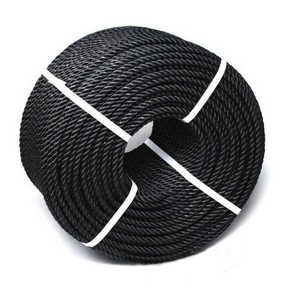 Канат утяжеляющий POLYTEX PES 8,0x110-120 г/м, 204 м, бухта, черный