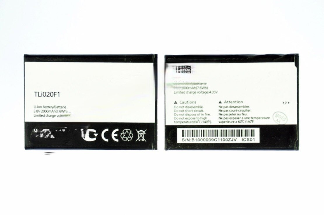 Аккумулятор для Alcatel OT7040/OT7041/OT6036/5042/5045/5010/5022/4045 MTS Smart Race 4G TLi019B2/TLi020F1 OT5047/OT4047 TLi020F1/TLi021E1