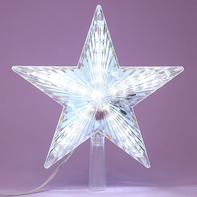 Светящаяся звезда на елку Starry Shine 21 см, 31 холодная белая LED лампа, Snowhouse, ST31-W