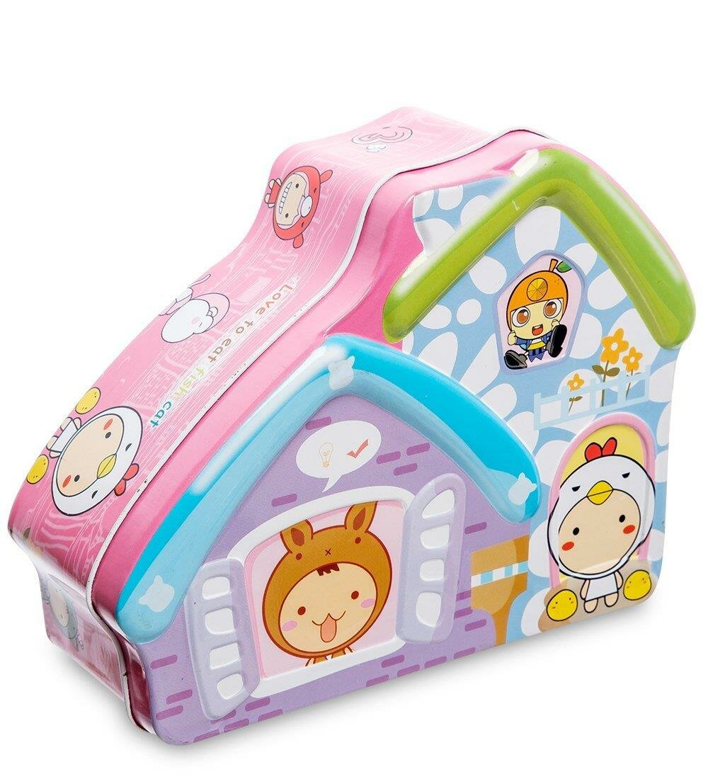 Металлическая копилка Домик для друзей A2145649 разностор, Металл