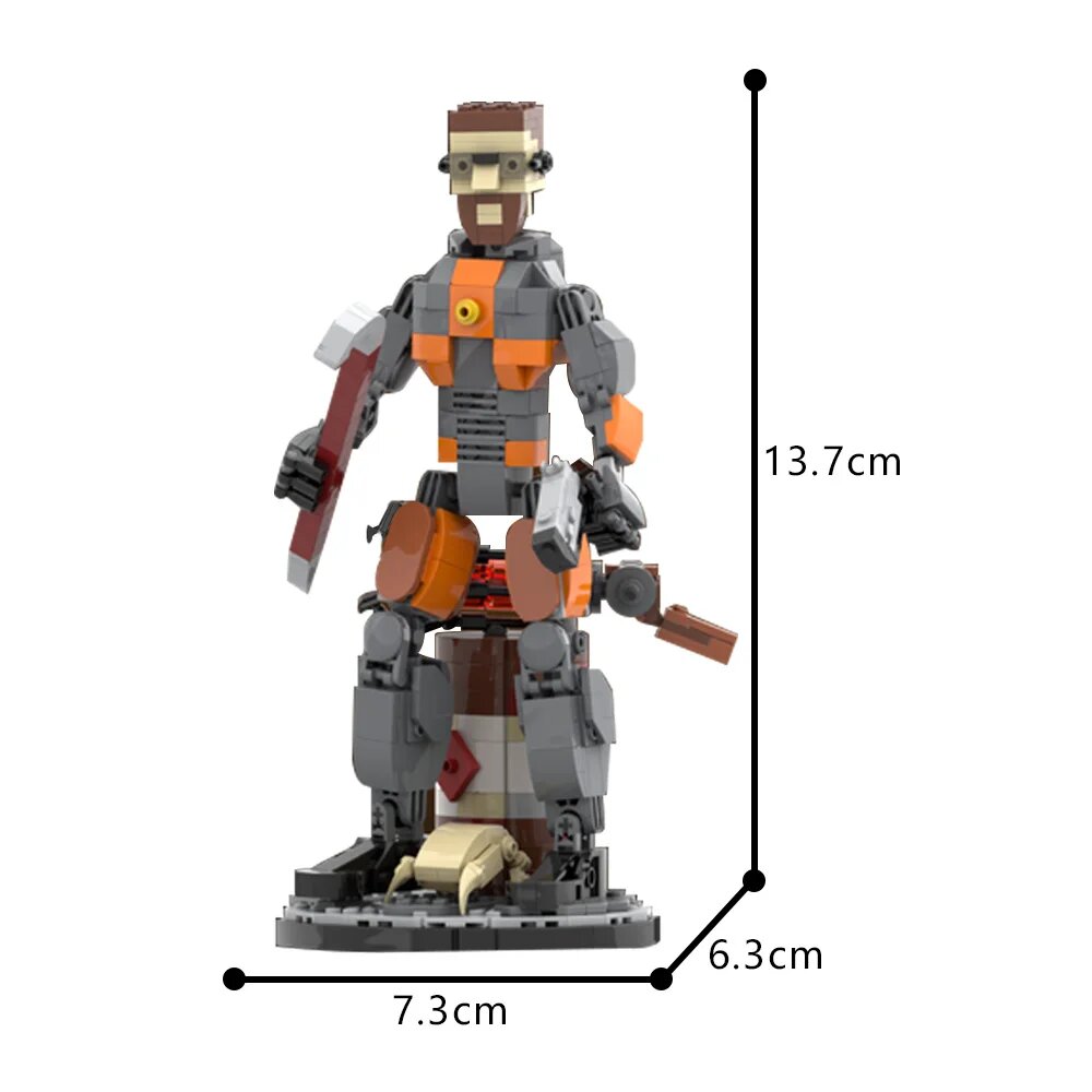 MOC Half-Life 2, модель Gordon Freeman, строительные блоки, популярные игры, модель персонажа, сделай сам, кирпичи, сборные игрушки, подарки на день рождения для детей
