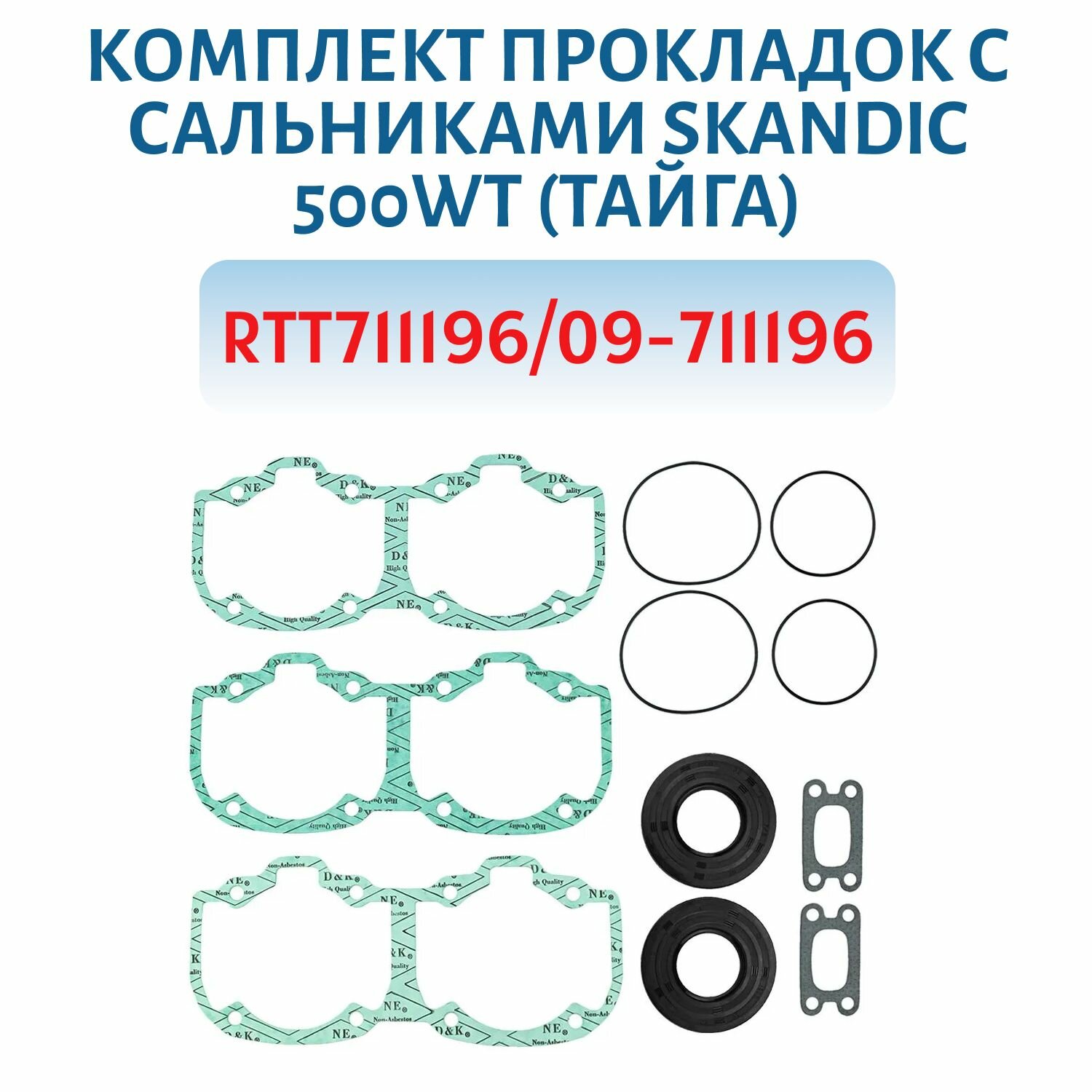 Комплект прокладок с сальниками Rivertec Skandic 500WT (Тайга) RTT711196/09-711196 SLEDEX