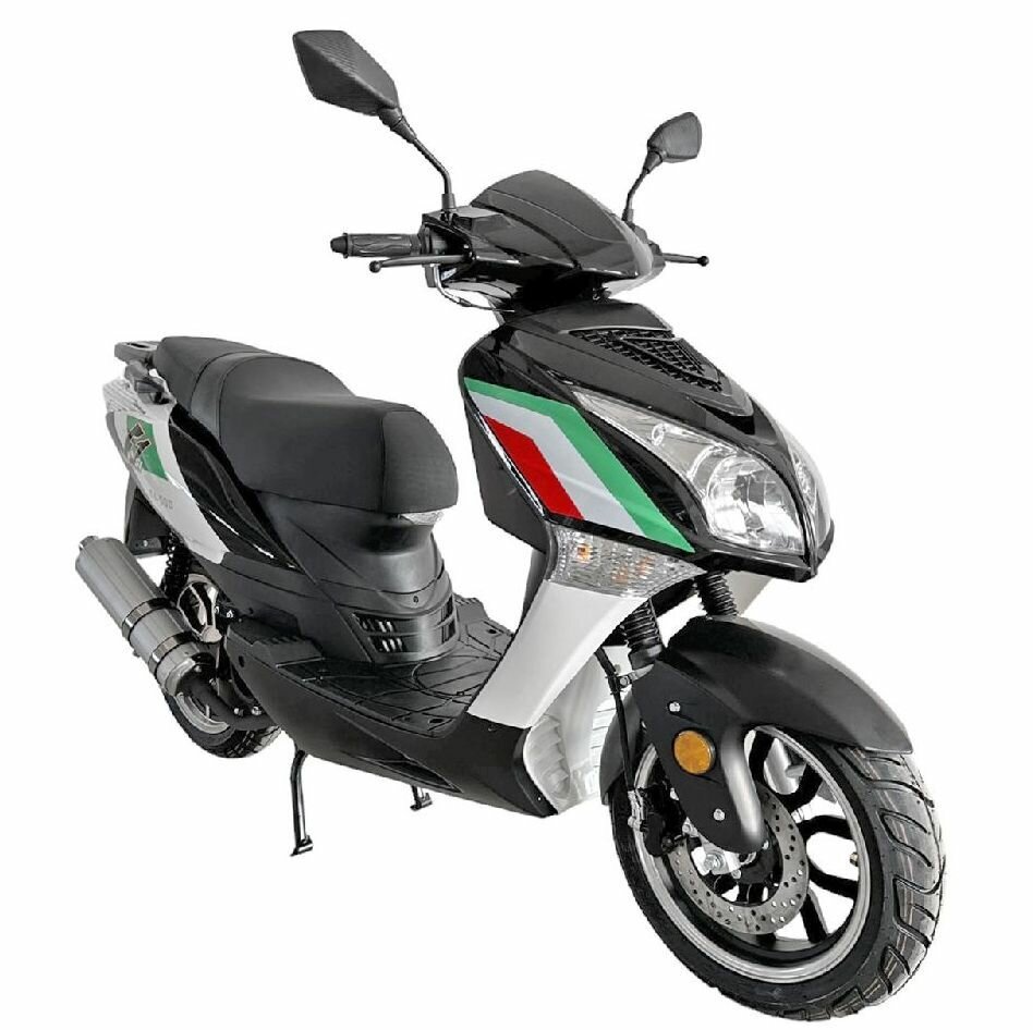 Скутер F1 49сс (150) 10,8лс черный (колеса перед13/зад.13, тормоза: диск. перед/бараб зад.)