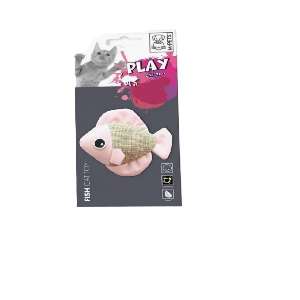 M-PETS Игрушка для кошек Рыбка 8x4x7см