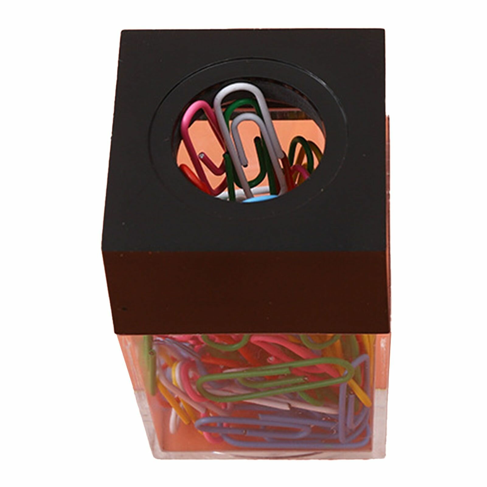 Магнитный диспенсер для скрепок (черный, офисный)