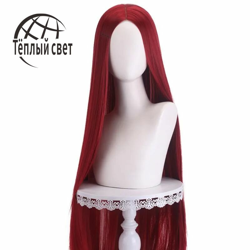 Длинные прямые волосы со средним пробором, аниме-парик унисекс, для косплея 100 см