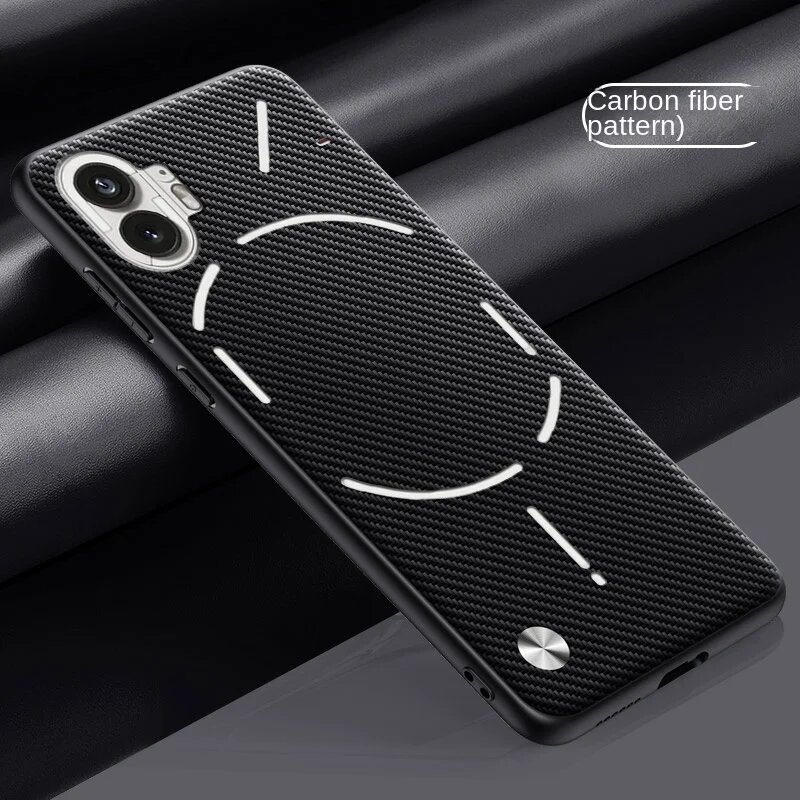 Чехол Nothing Phone 1, черный, carbon fiber