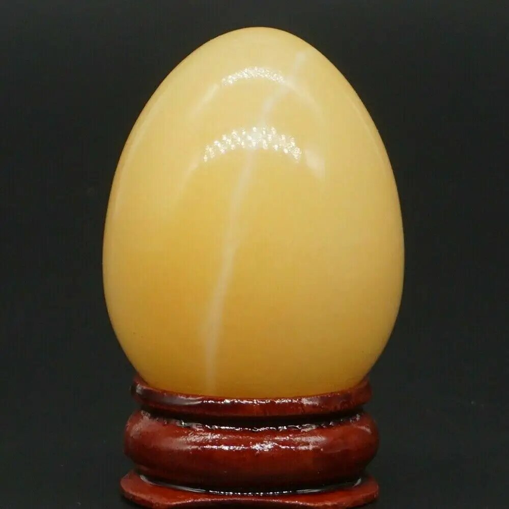 Каменный яйцо из натурального кристалла Jin Shi Yuan 1pc, Yellow Jade