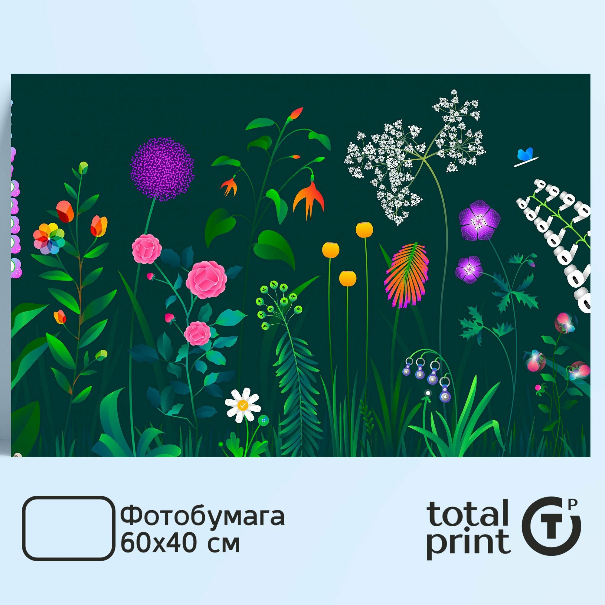 TotalPrint Постер для интерьера, Цветы, букет, композиция, 60х40см.