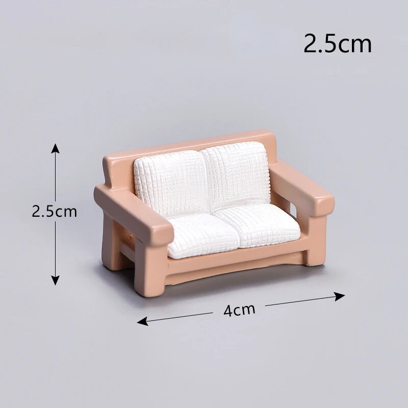 Миниатюрный диван бежевый, Color: A, 4x2.5x2.5см
