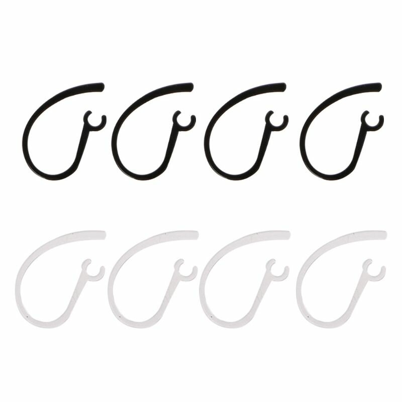 Ушной крючок EG04 диаметром 7 мм черный/ прозрачный, по две пары в каждом